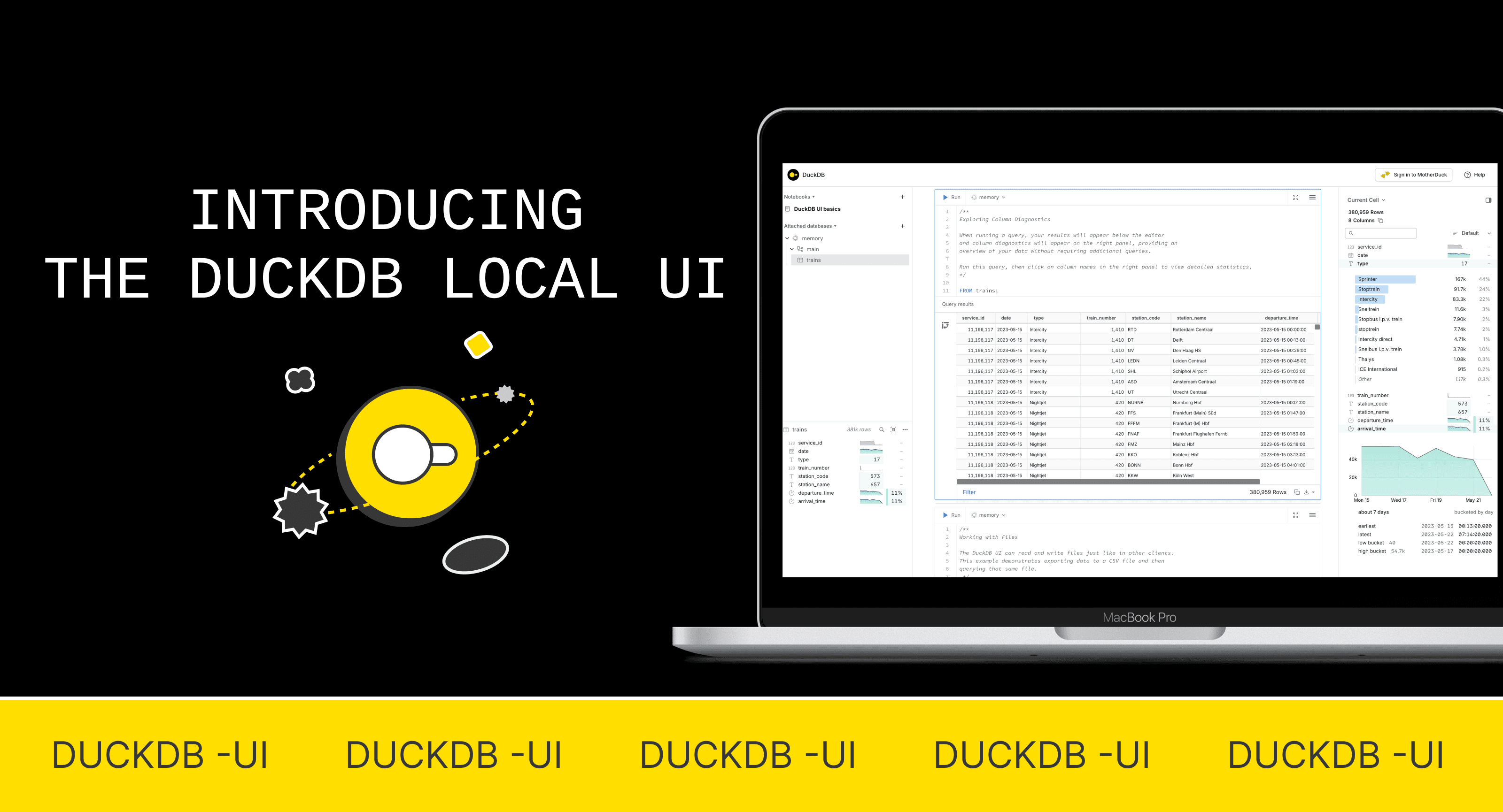 Meet the New DuckDB Local UI: Analyze Data Visually, Right Where It Lives - MotherDuck Blog
